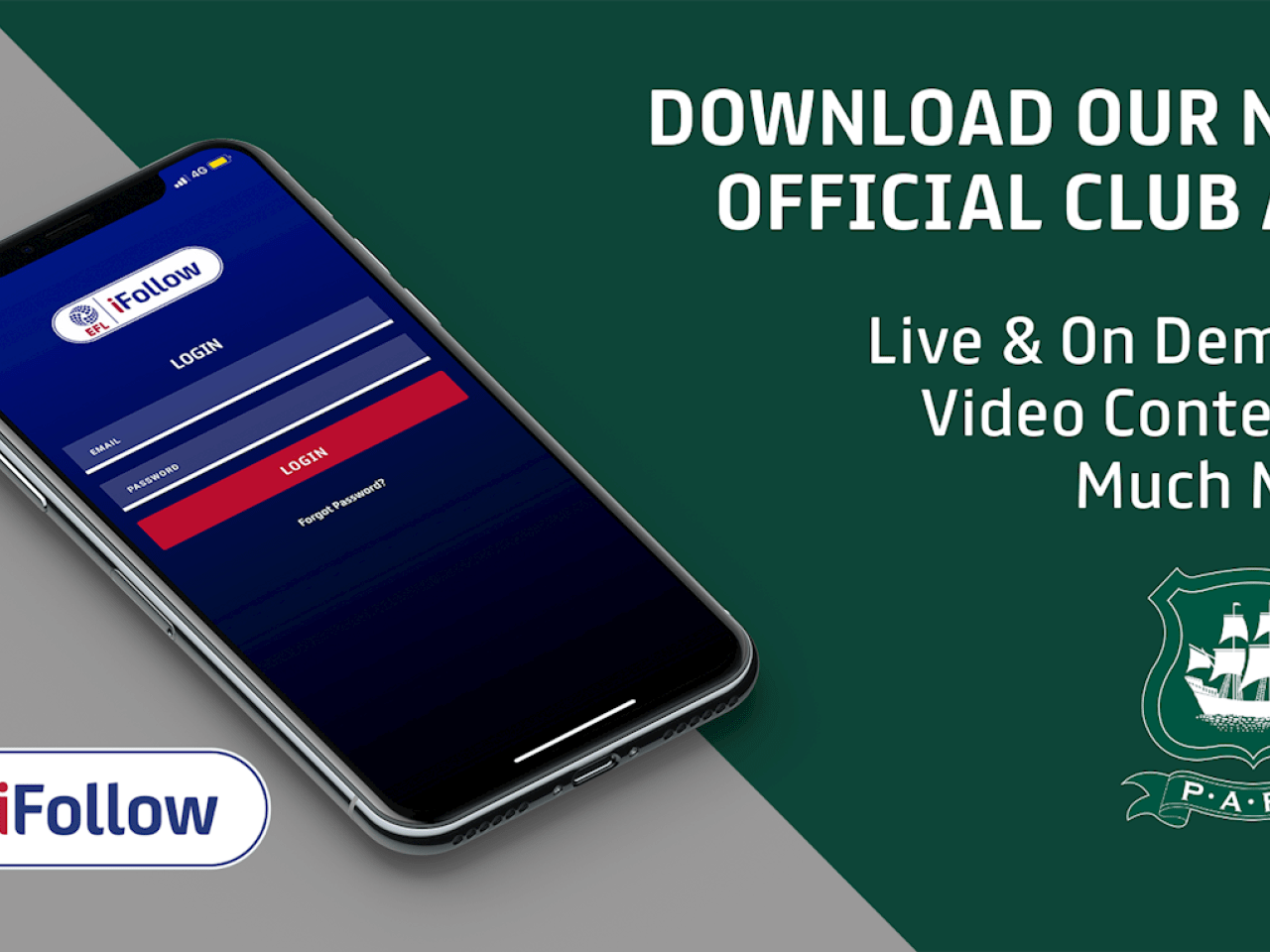 New EFL iFollow App | Plymouth Argyle - PAFC