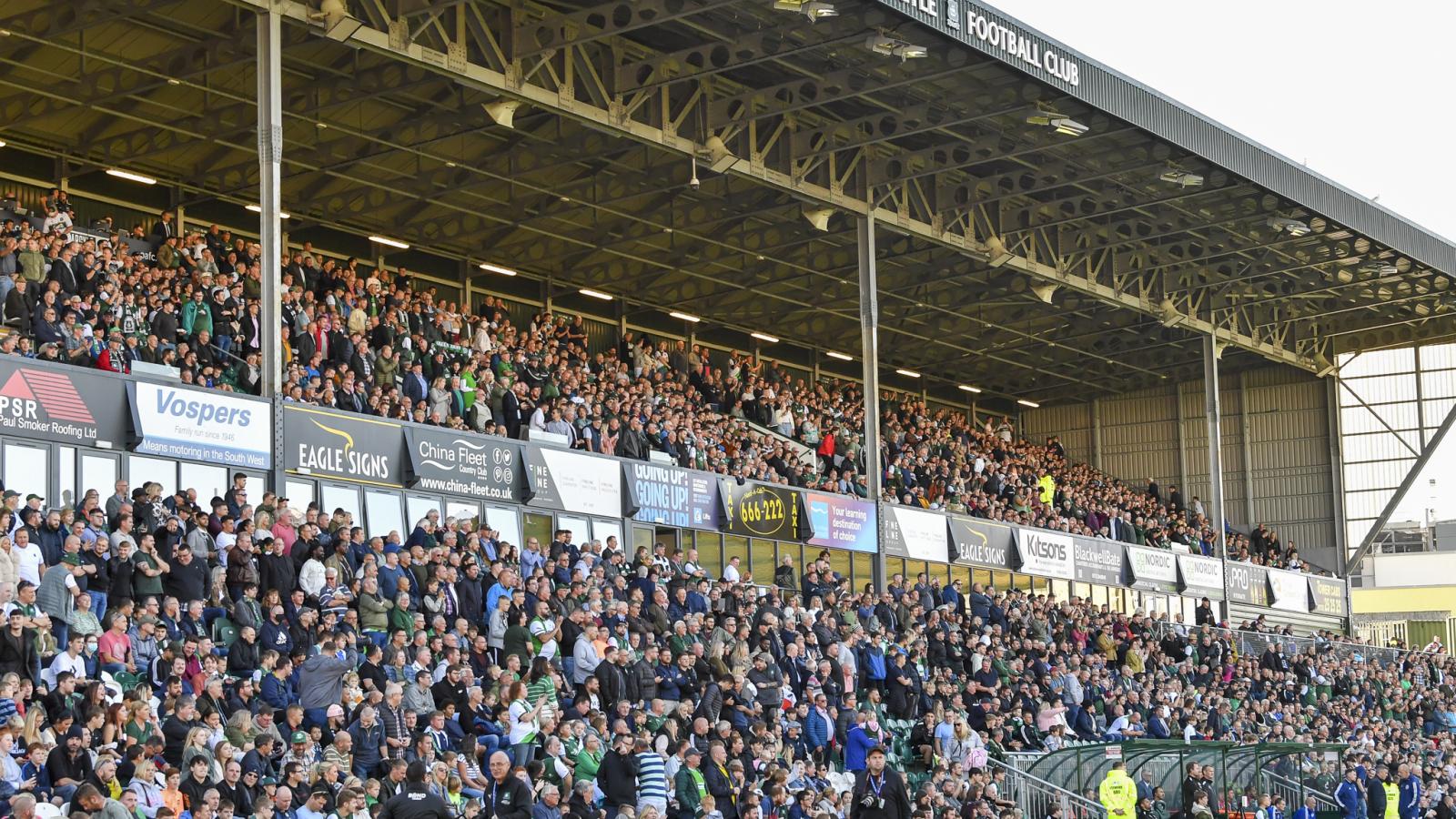 Mayflower Grandstand Turnstile Information for Morecambe | Plymouth Argyle