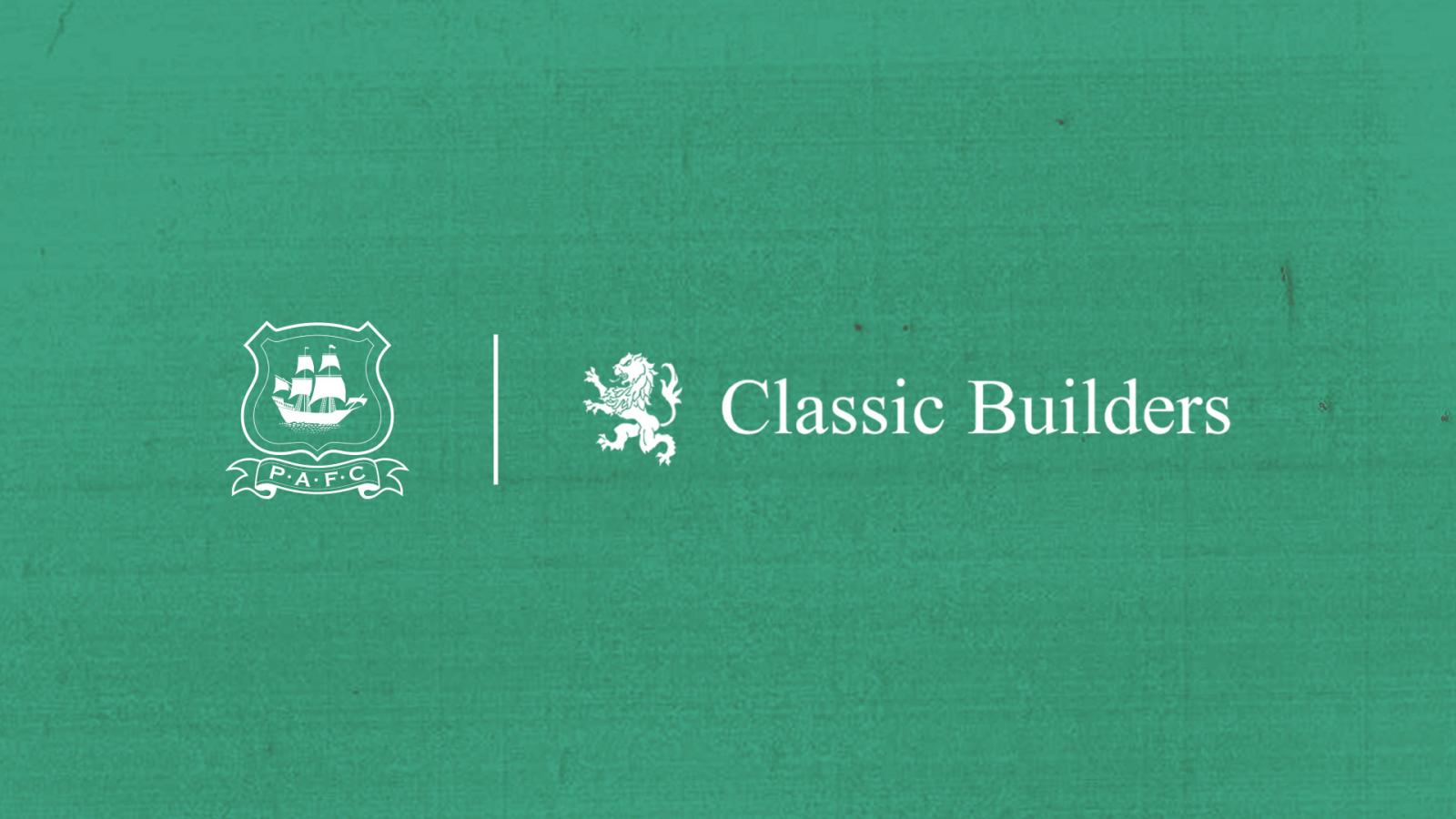 Classic Builders named front-of-shirt sponsor | Plymouth Argyle