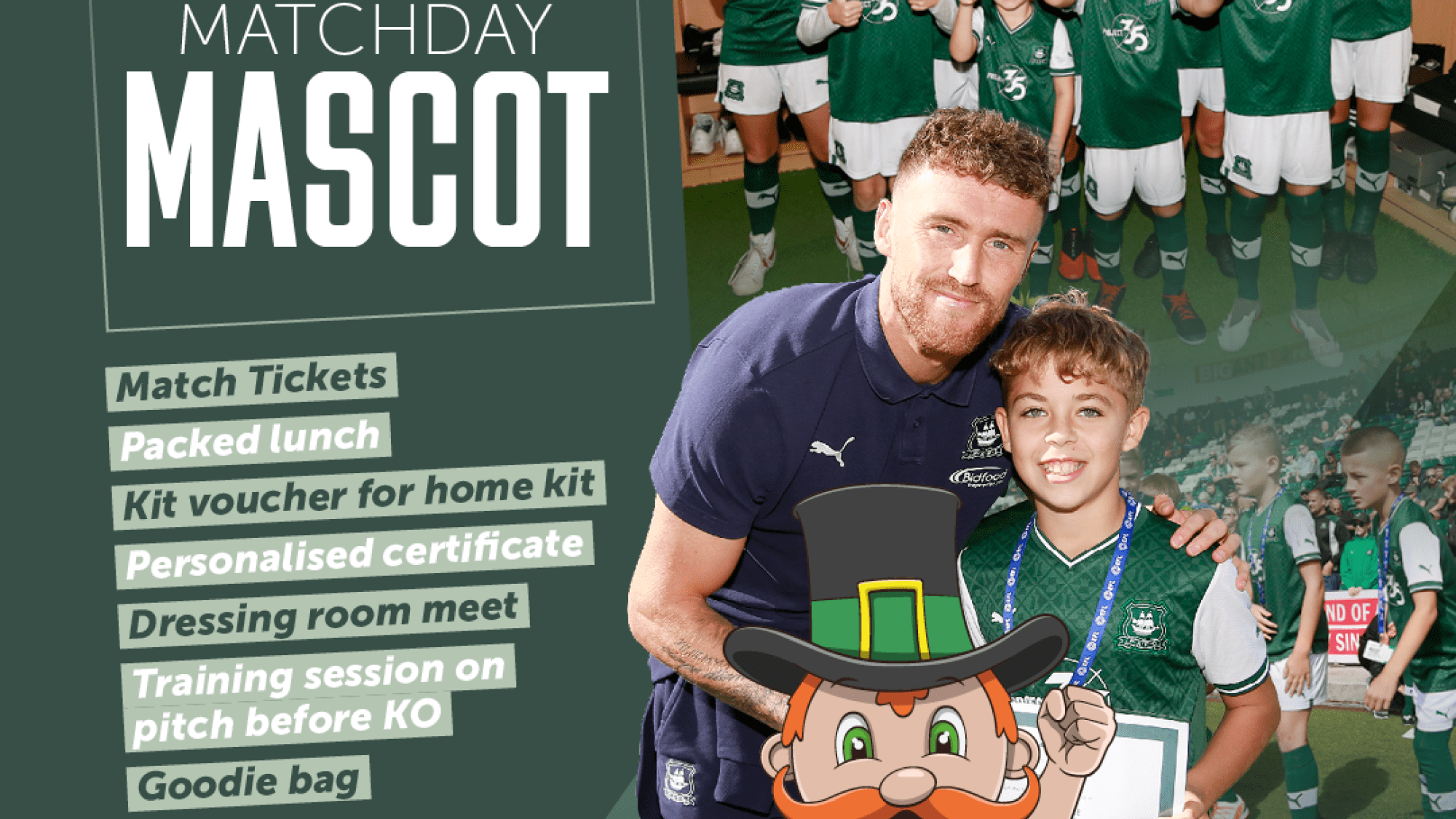 Kids Match Day Experiences | Plymouth Argyle - PAFC