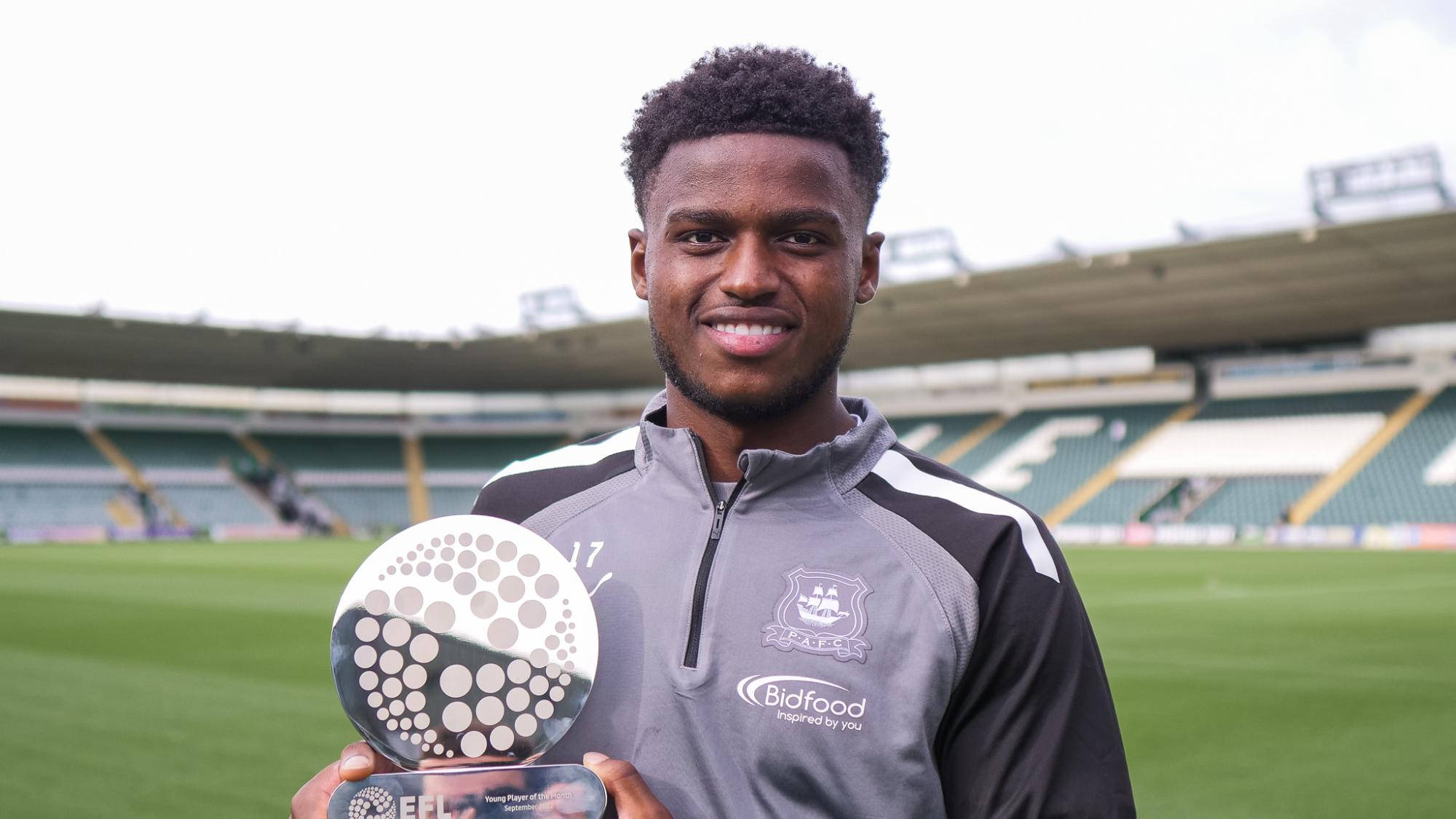 Bali Mumba Wins EFL Young Player of the Month | Plymouth Argyle - PAFC