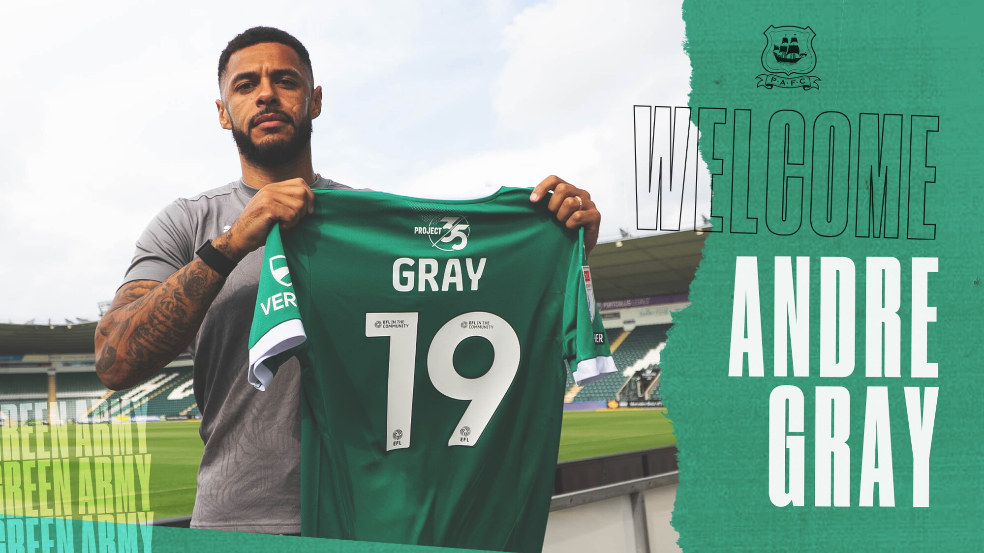 Andre Gray signs for Argyle | Plymouth Argyle