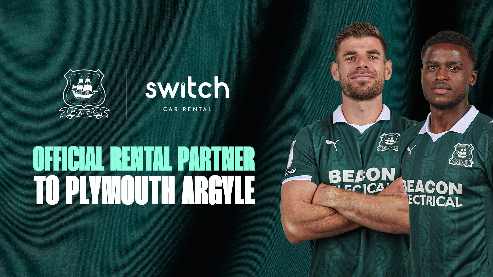 Argyle partner with Switch Car Rental | Plymouth Argyle